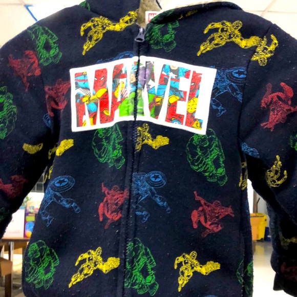 Marvel | Jackets & Coats | Boys Hoodie Marvel Jacket Avengers Print ...